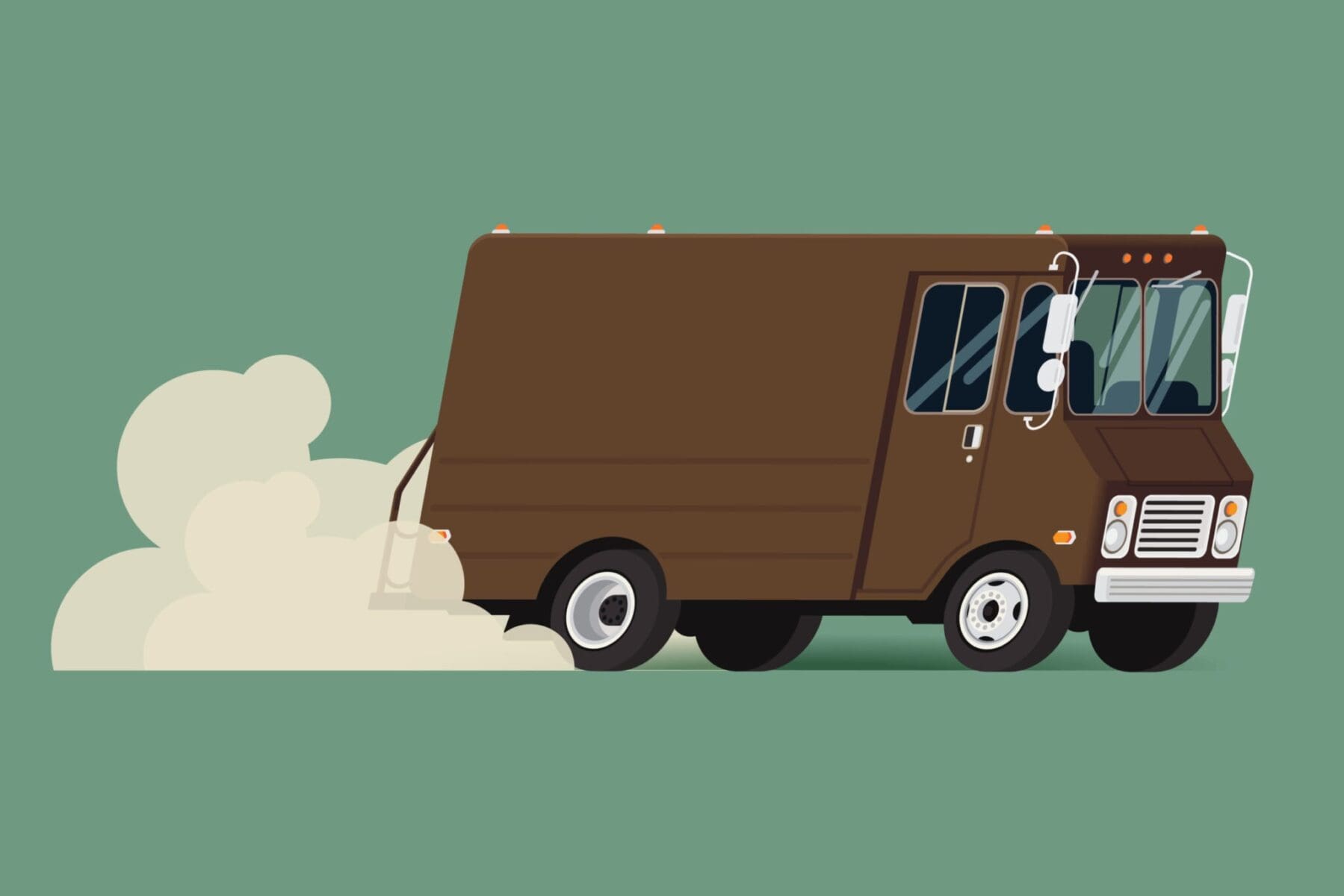 Ups Delivery Truck Cartoon
